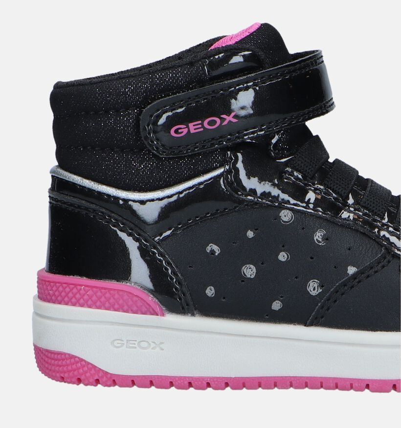Geox Washiba Zwarte Hoge Sneakers | Meisjes Sneakers | Online op TORFS.BE