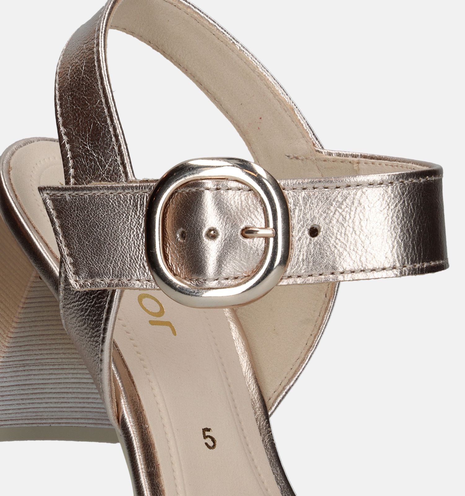 Gabor Gouden Sandalen Met Blokhak | Dames Sandalen | Online op TORFS.BE