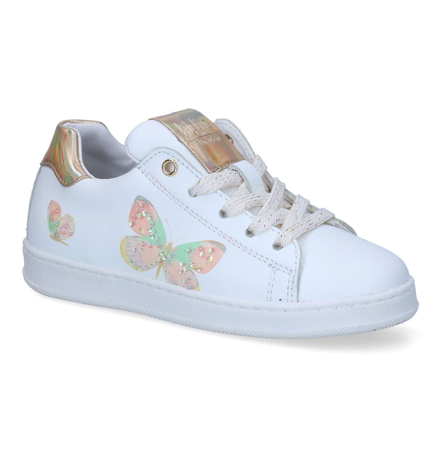 Kipling Holly Witte Veterschoenen | Meisjes Sneakers | Online op TORFS.BE