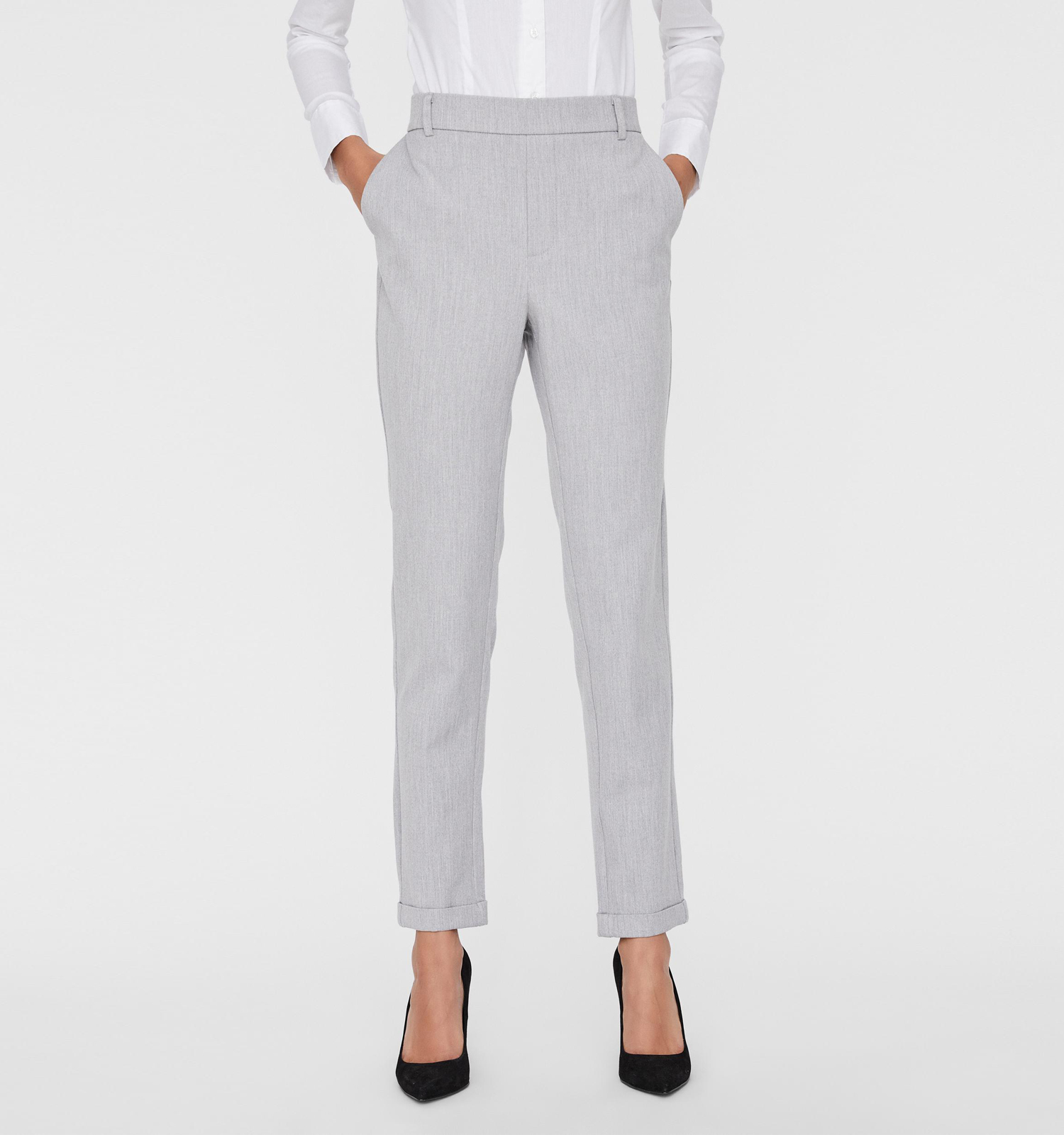 Vero Moda Maya Grijze Broek | Dames Broeken | Online op TORFS.BE