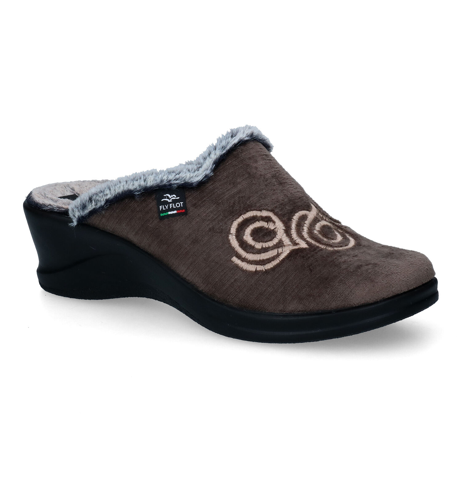 Fly Flot Taupe Pantoffels | Dames Pantoffels | Online op TORFS.BE