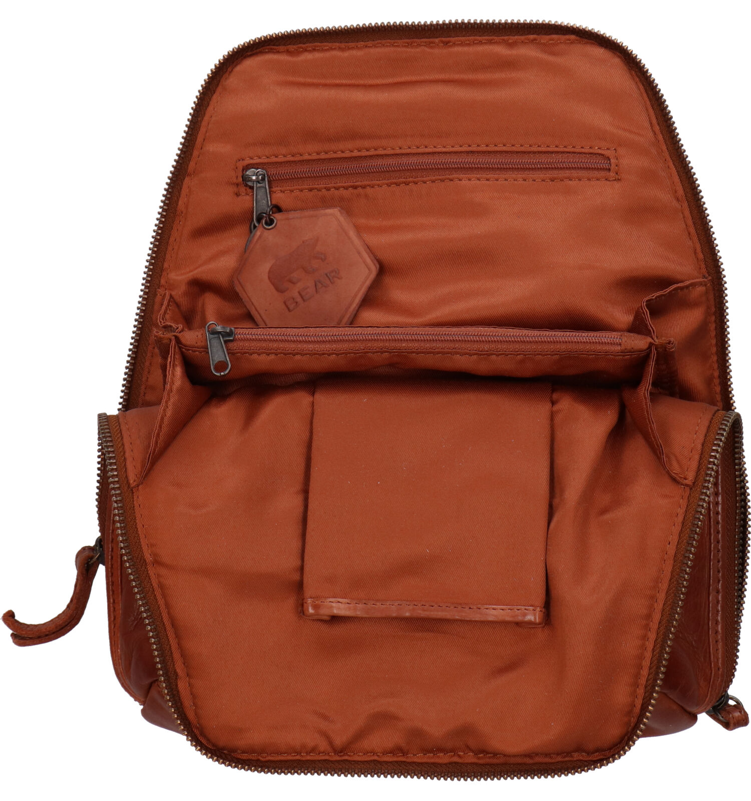 Bear Design Cognac Rugzak | Dames Rugzakken