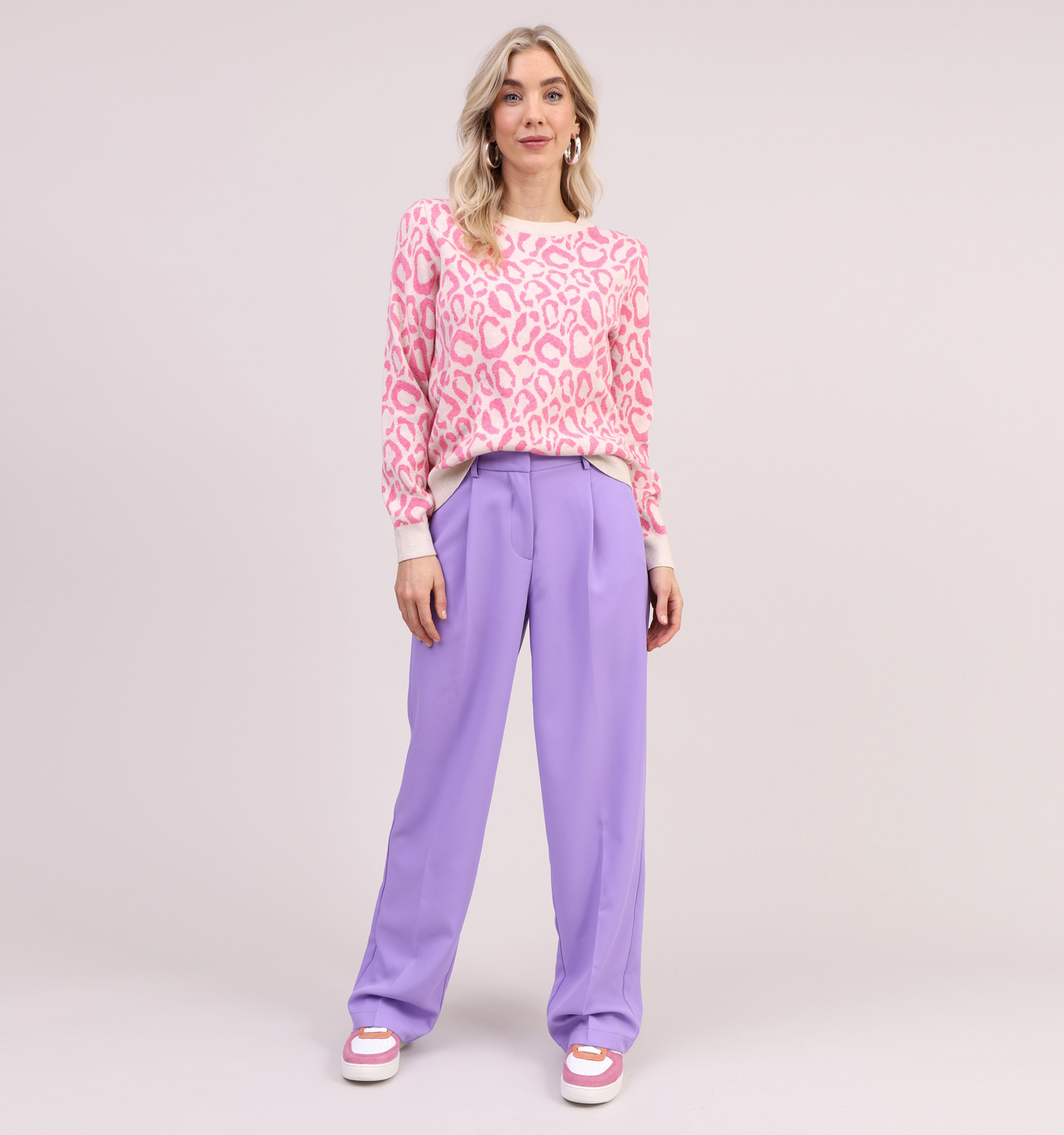 Vila Viril Jaquard Roze Trui Torfs Be Gratis Verzend En Retour