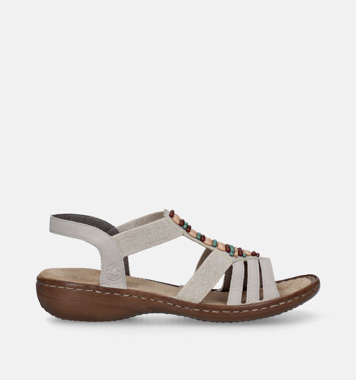 Rieker Beige Platte sandalen | Dames Sandalen | Online op TORFS.BE