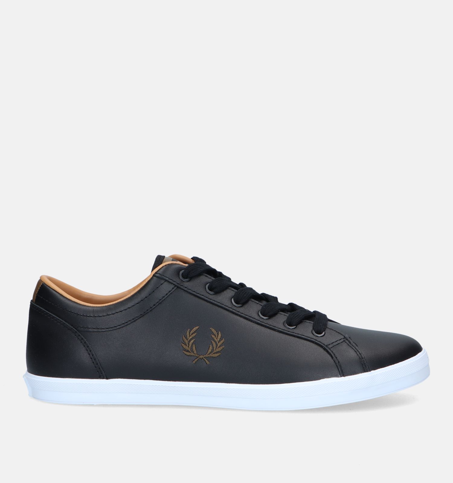 Fred Perry Baseline Zwarte Veterschoenen | Heren Lage schoenen | Online ...