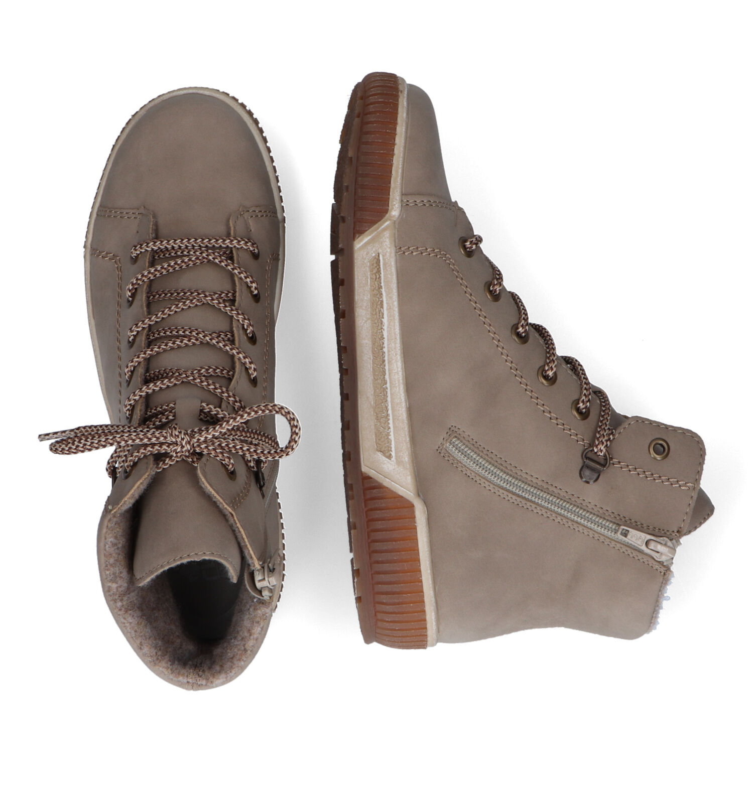 Rieker Beige Hoge Sneakers | Dames Sneakers