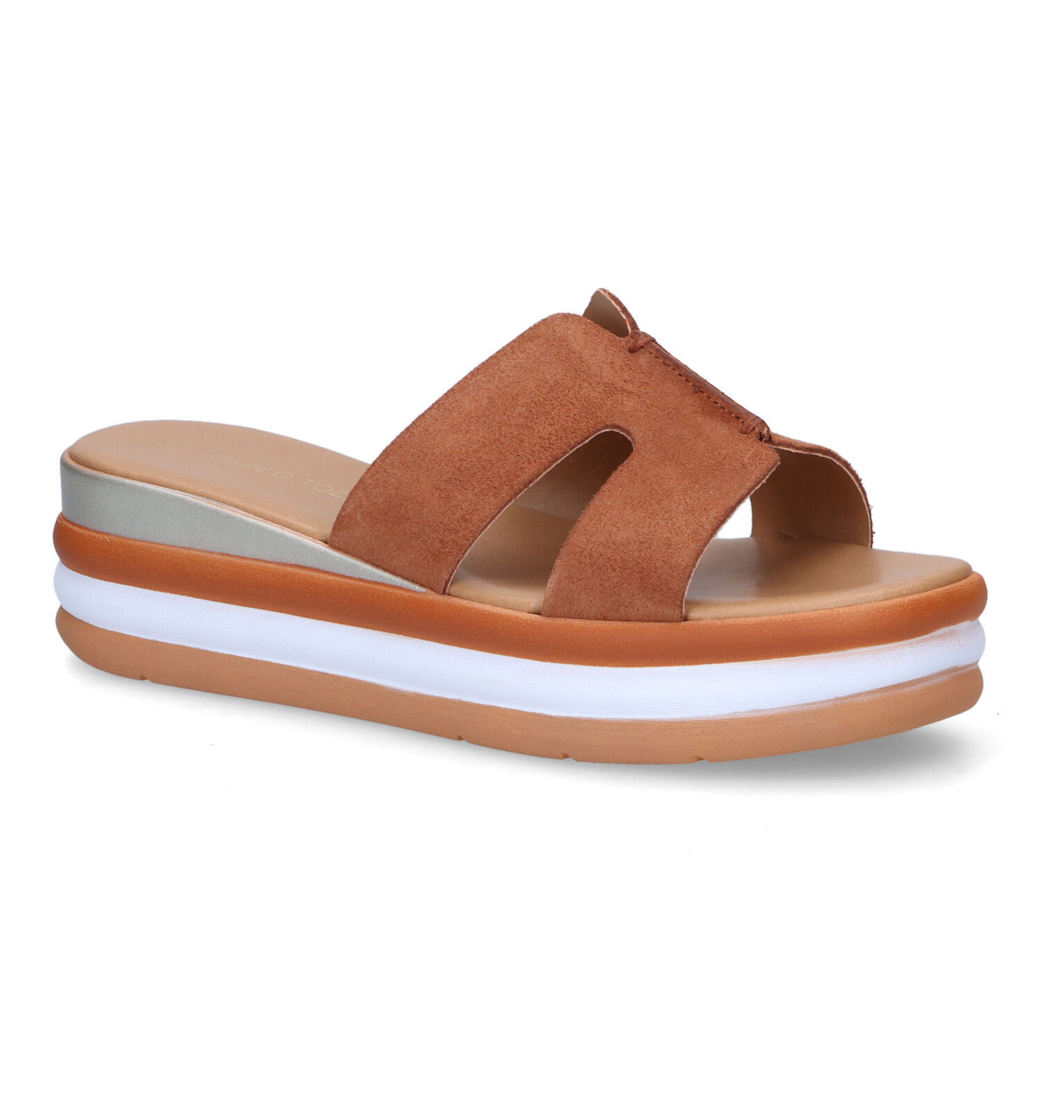 Marco Tozzi Cognac Slippers | Dames Slippers