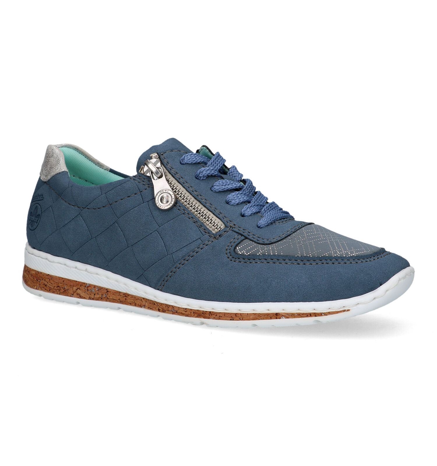 Rieker Blauwe Veterschoenen | Dames Sneakers | Online op TORFS.BE